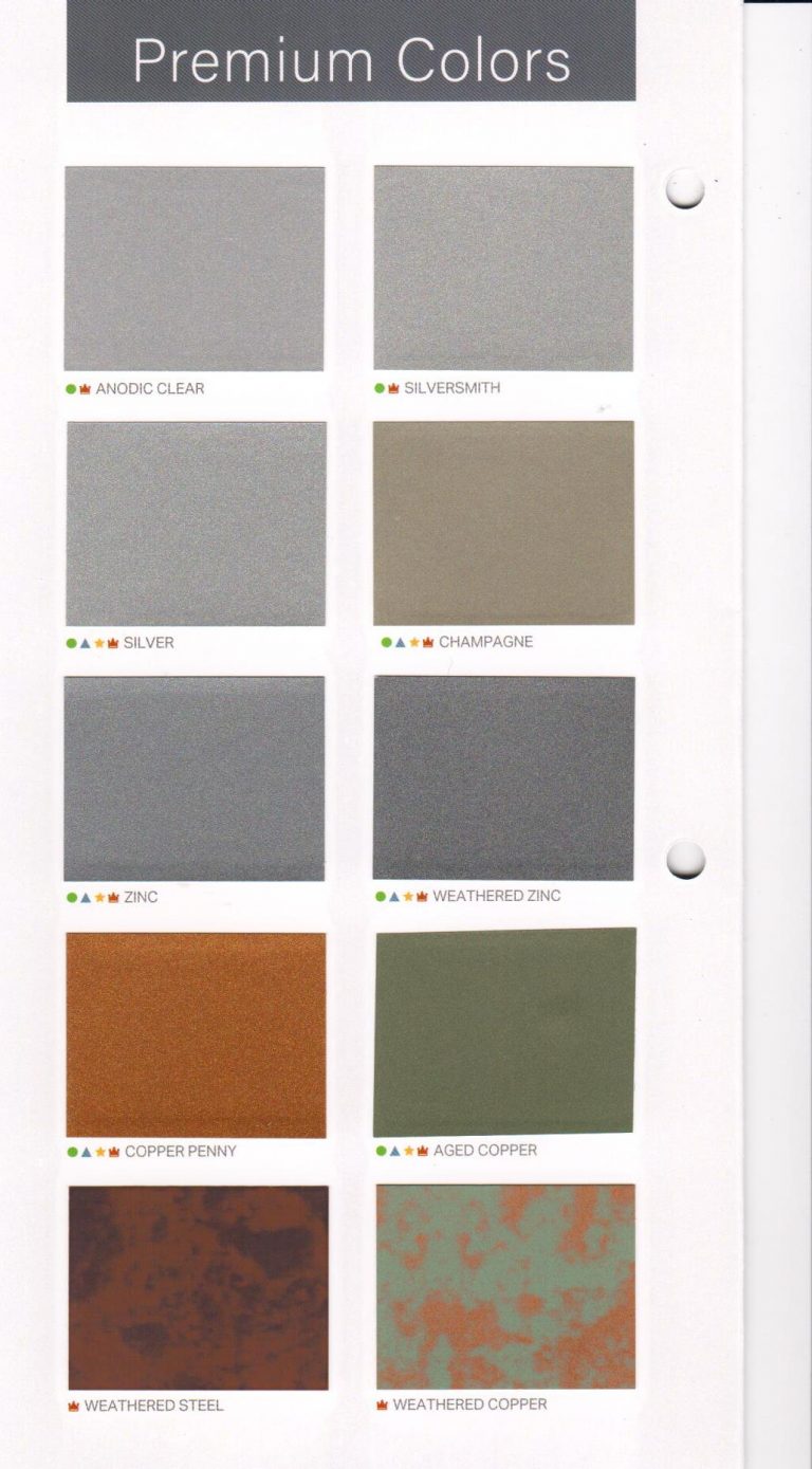 Color Chart | ADVANCED Architectural Sheet Metal & Supply